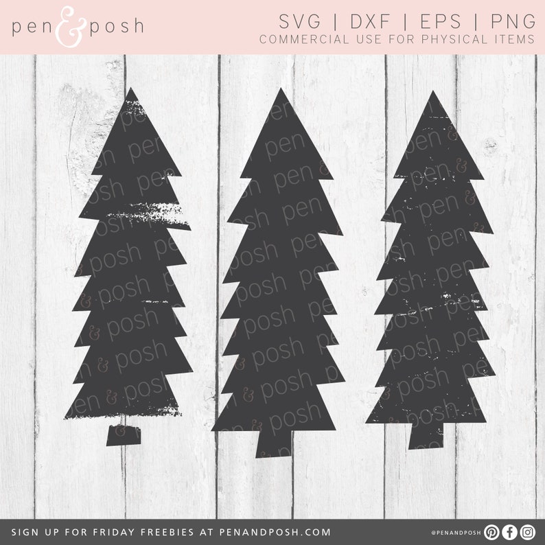 Distressed Christmas Tree SVG Distressed Christmas SVG | Etsy