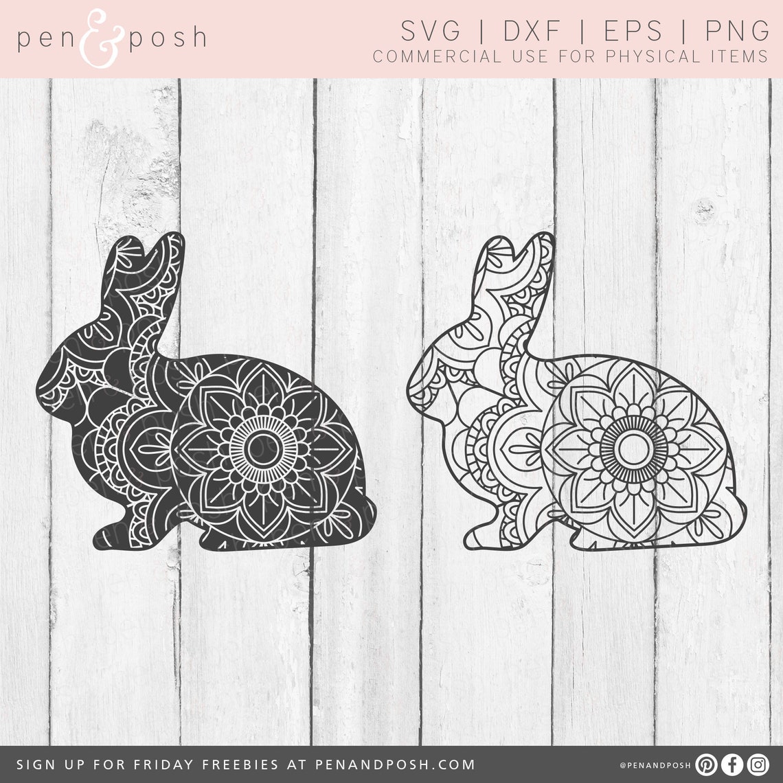 Rabbit SVG Bunny SVG Easter Bunny SVG Mandala Rabbit Svg - Etsy Canada