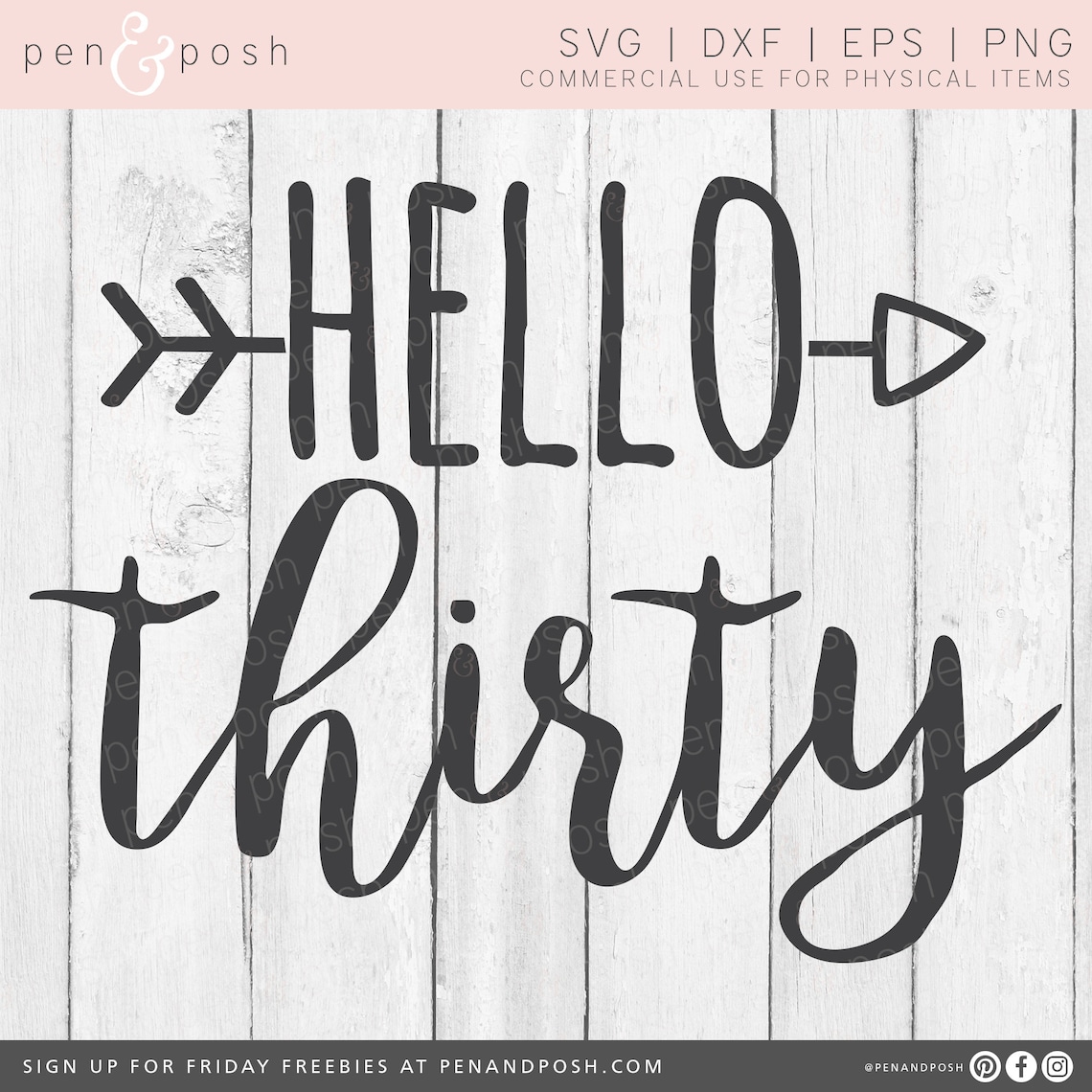 Hello Thirty Svg 30th Birthday Svg Birthday Svg Birthday | Etsy