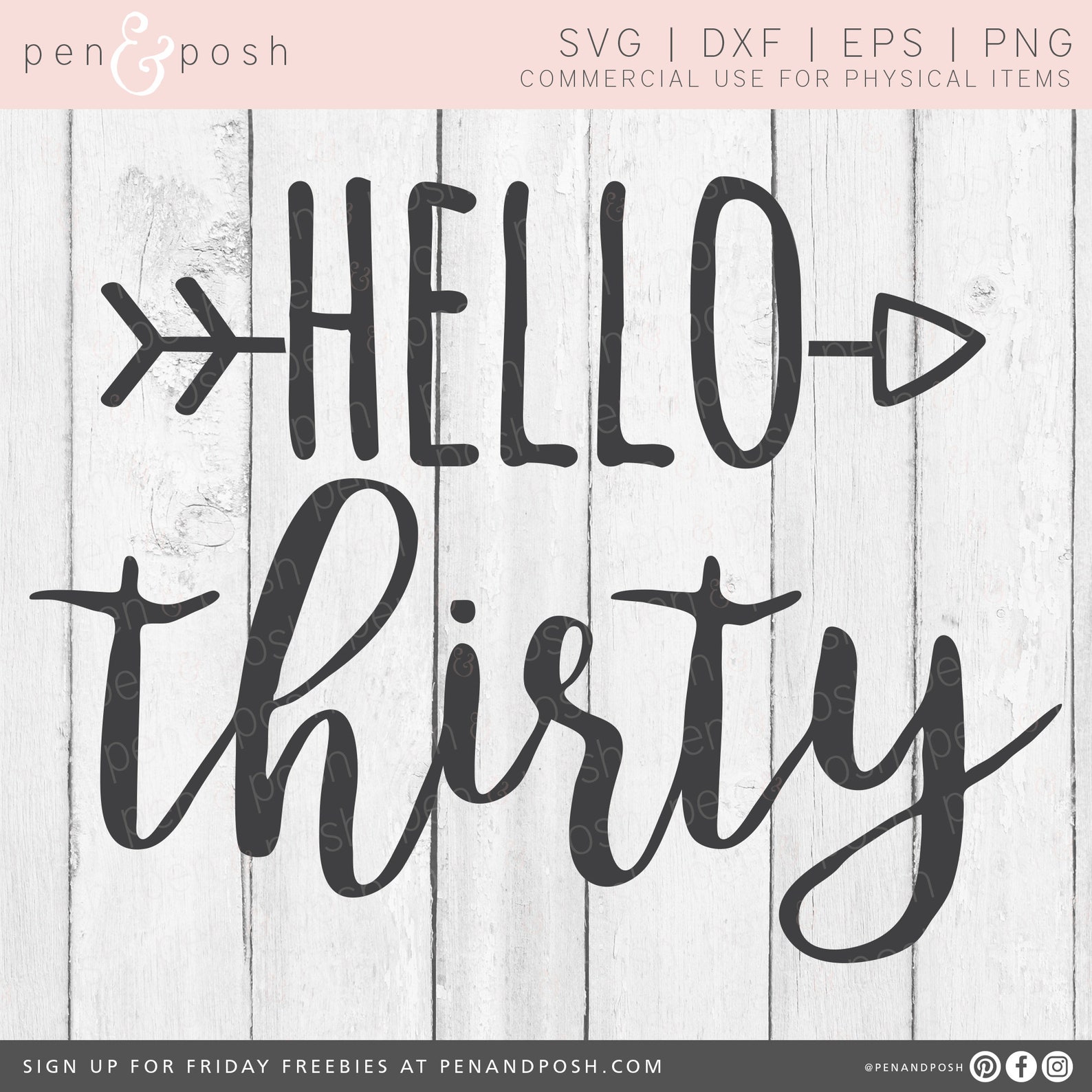 Hello Thirty Svg 30th Birthday Svg Birthday Svg Birthday | Etsy