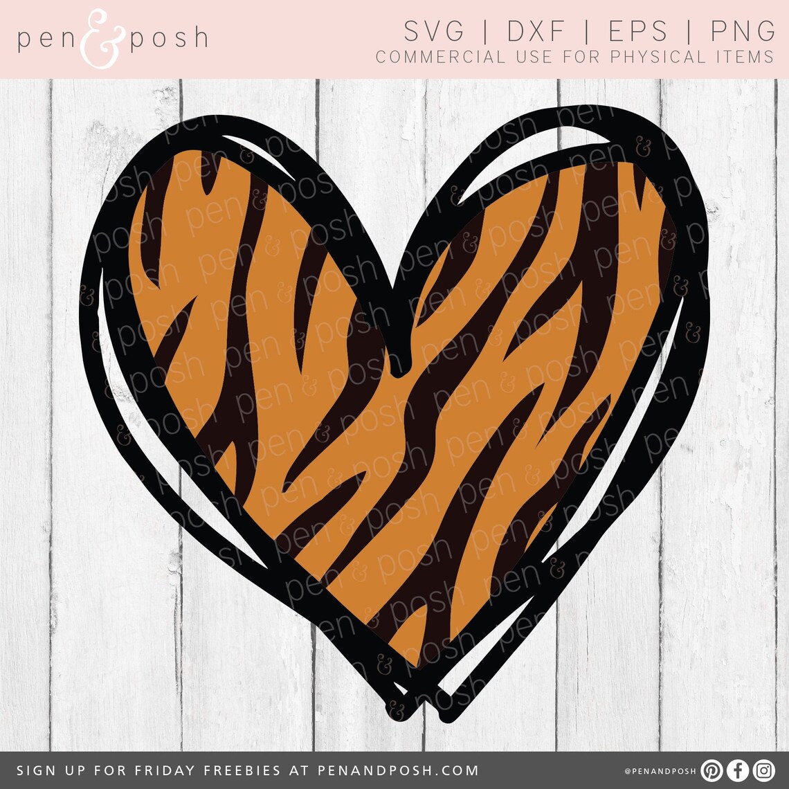 Tiger Heart SVG Tiger Print SVG Tiger Print SVG Design - Etsy