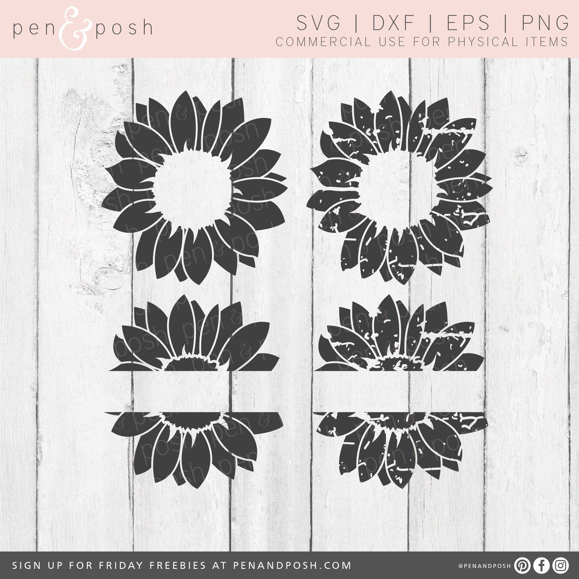 Sunflower Monogram SVG - Monogram SVG - Sunflower SVG - Sunflower ...