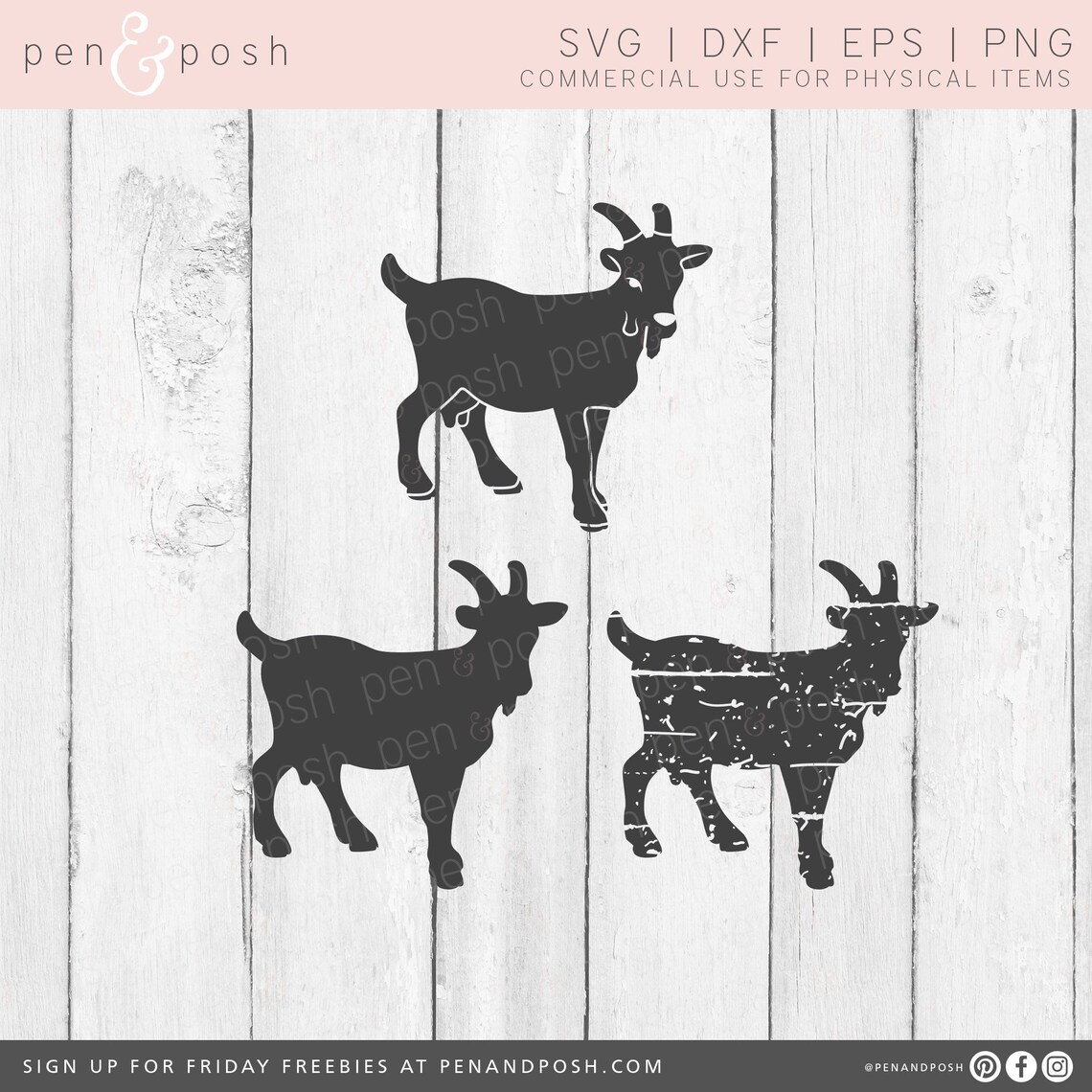 Goat SVG - Grunge Goat SVG - Grunge SVG - Primitive Grunge - Rustic ...