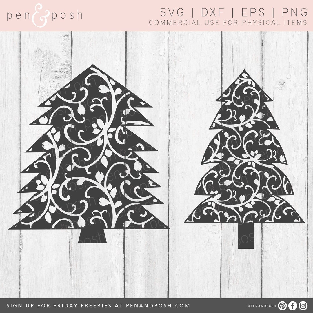 Swirl Christmas Tree SVG Christmas Tree SVG Christmas SVG Tree Cut File ...