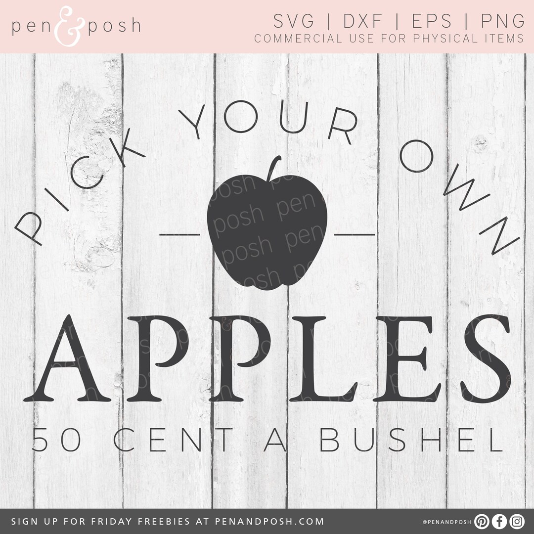 Pick Your Own Apple SVG - Apple Picking SVG - Fall Apple SVG - Apple ...