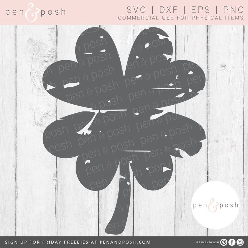 Shamrock SVG Clover SVG SVG Bundle Distressed Four Leaf - Etsy
