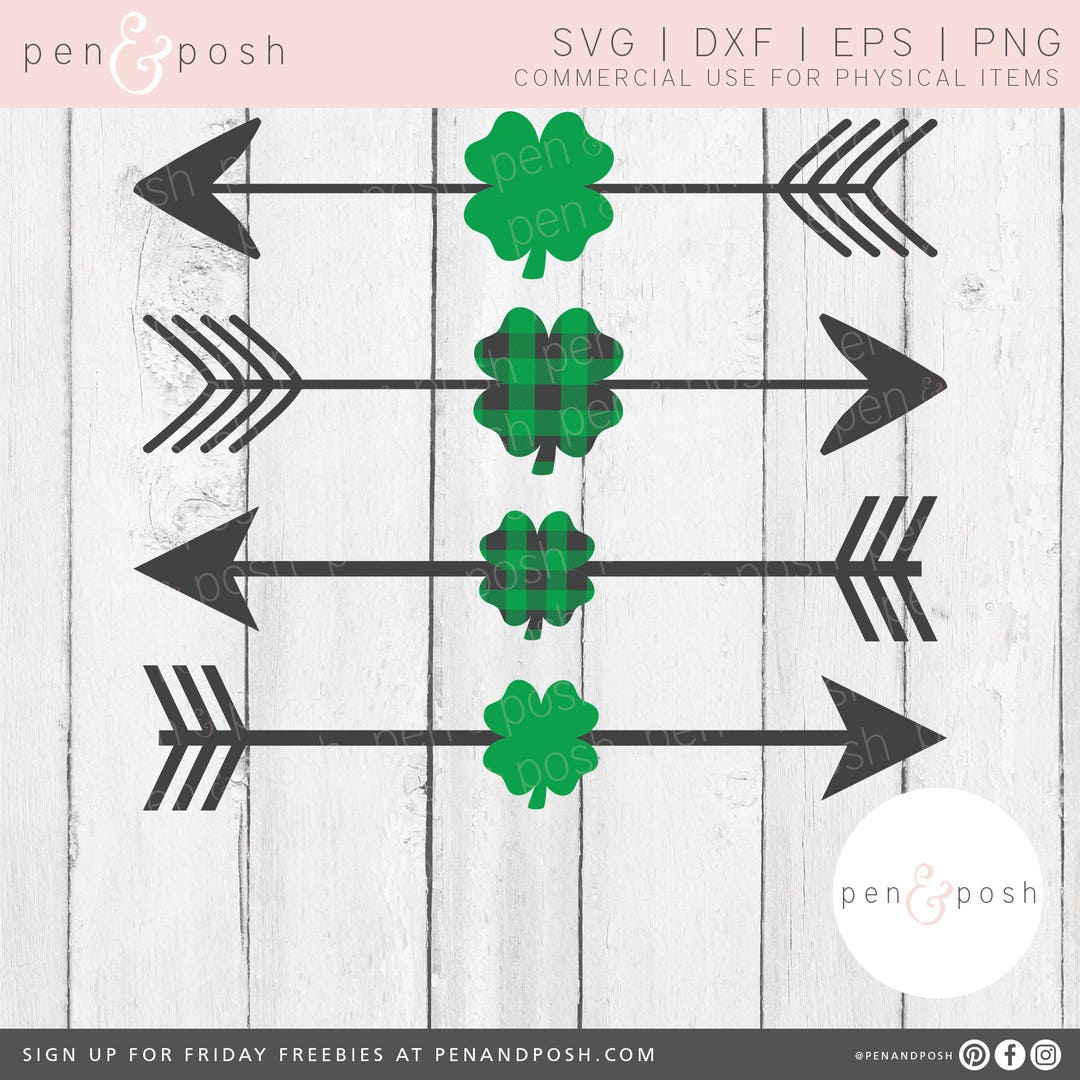 Arrows SVG - Shamrock Arrow SVG - St Patricks Arrow SVG - Clover Arrow ...