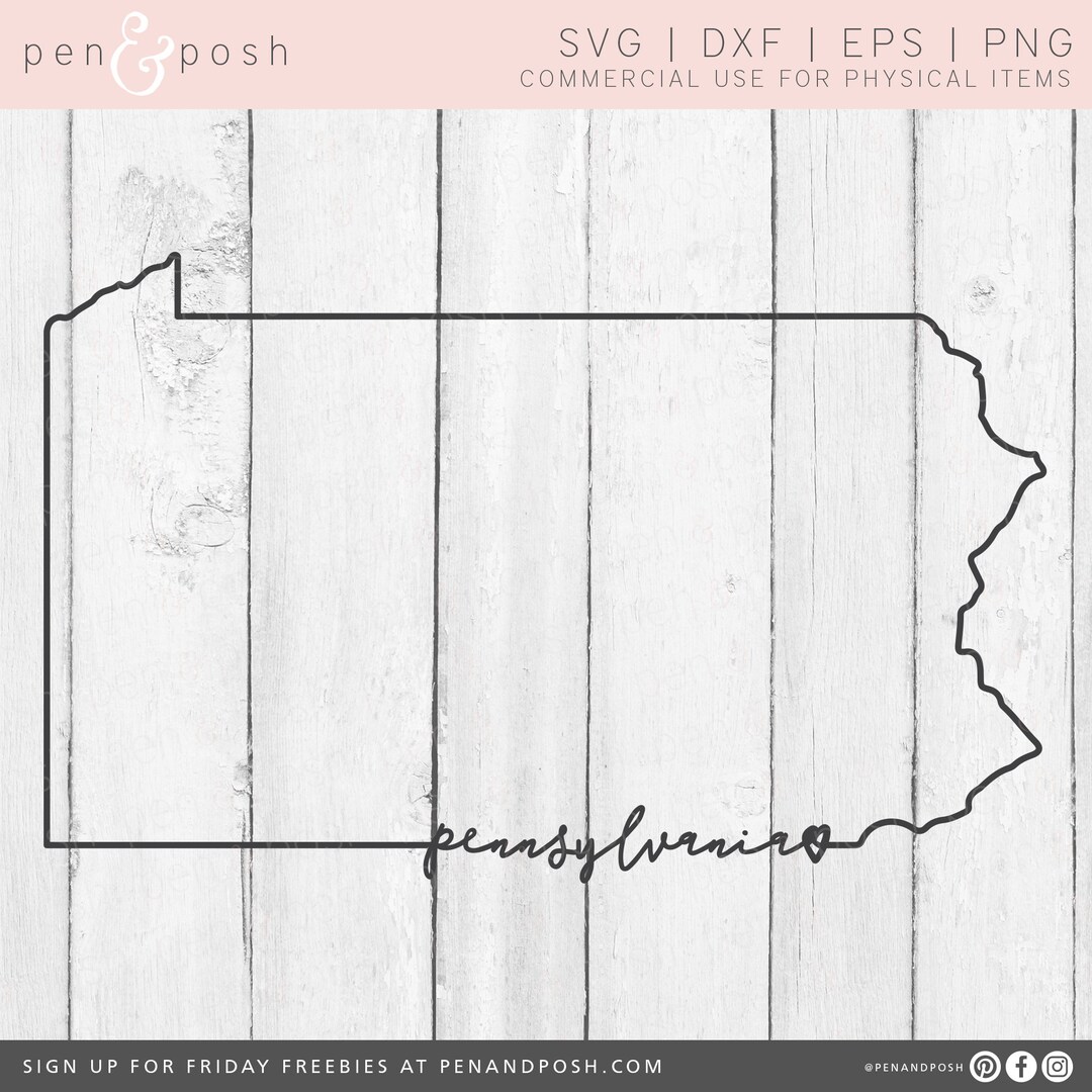 Pennsylvania SVG Pennsylvania State Svg Pennsylvania Vector ...