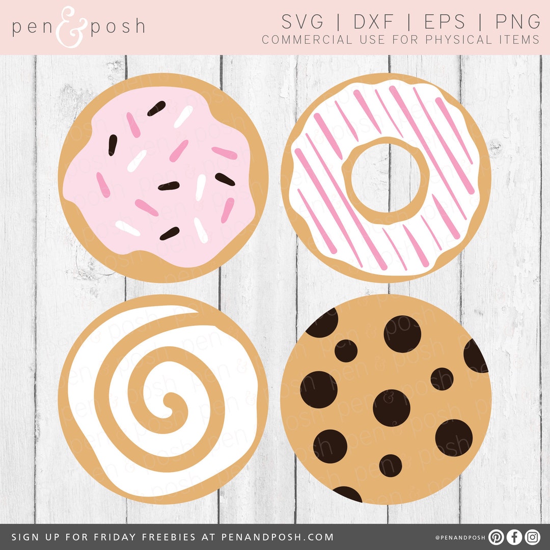 Cookie SVG Donut Svg Dessert SVG Cinnamon Roll SVG Sweets Svg Sweets ...