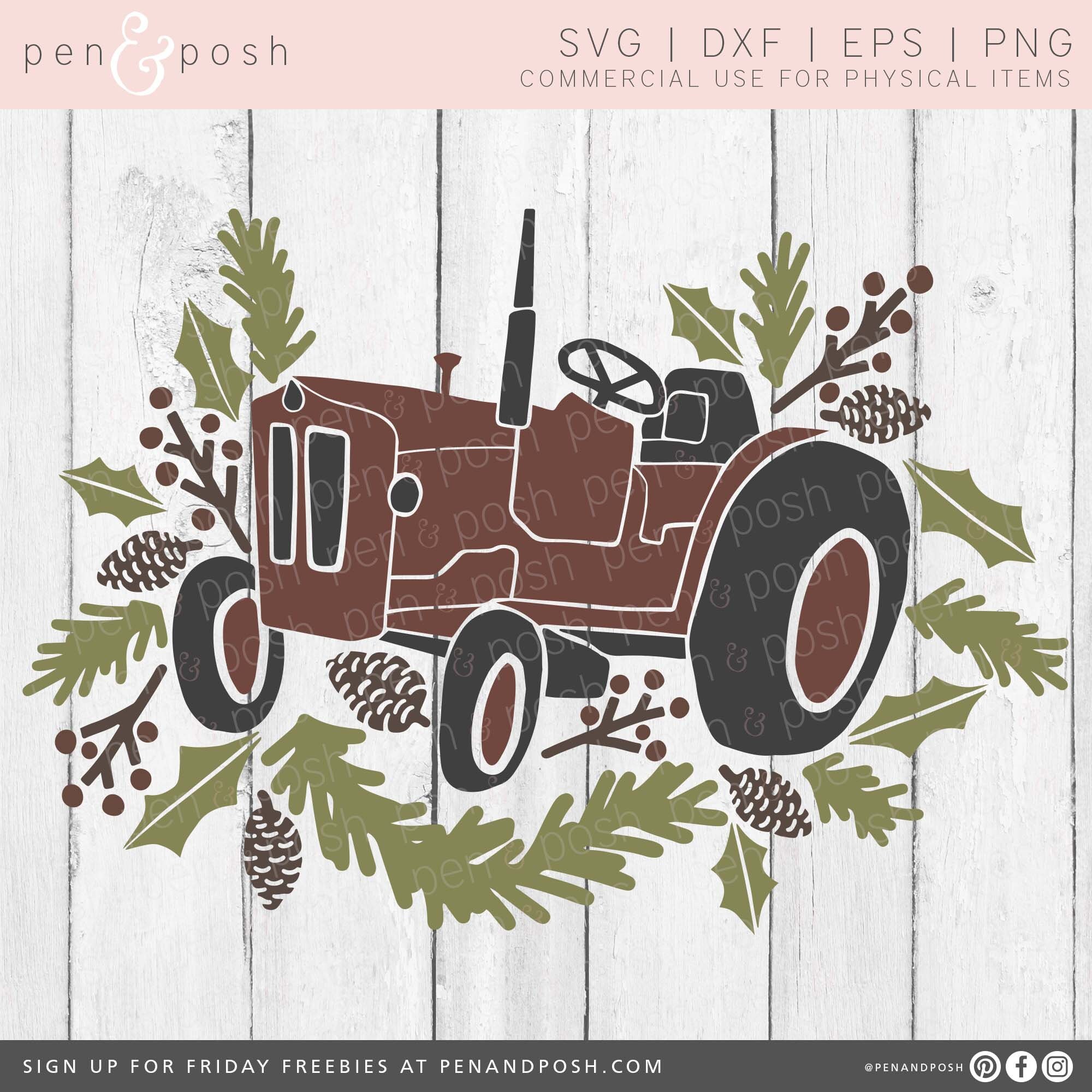 Winter Tractor SVG - Winter Tractor Png - Winter SVG - Farm SVG ...