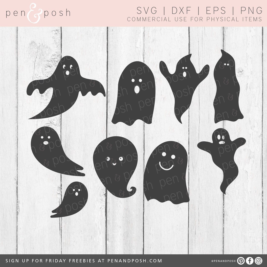 Ghosts SVG Halloween SVG Ghosts Clipart Ghosts Cut Files Ghosts ...