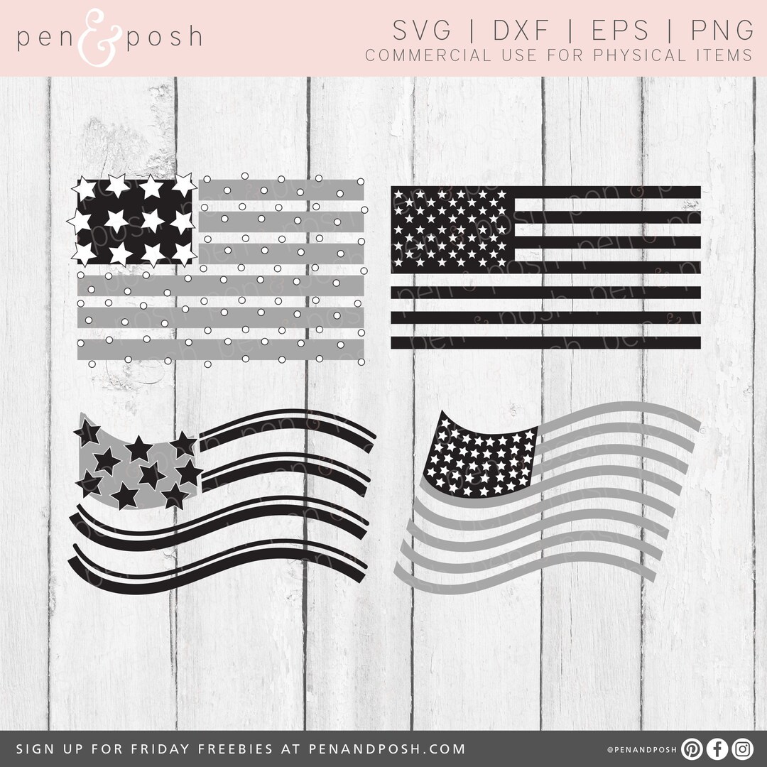 Bandera SVG Bandera americana SVG Bandera Dxf 4 de julio SVG 4 de julio ...