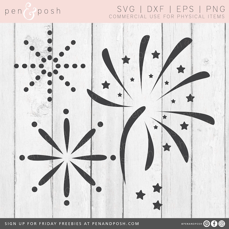 Firecracker SVG Fireworks Monogram SVG July 4th Cut Files - Etsy