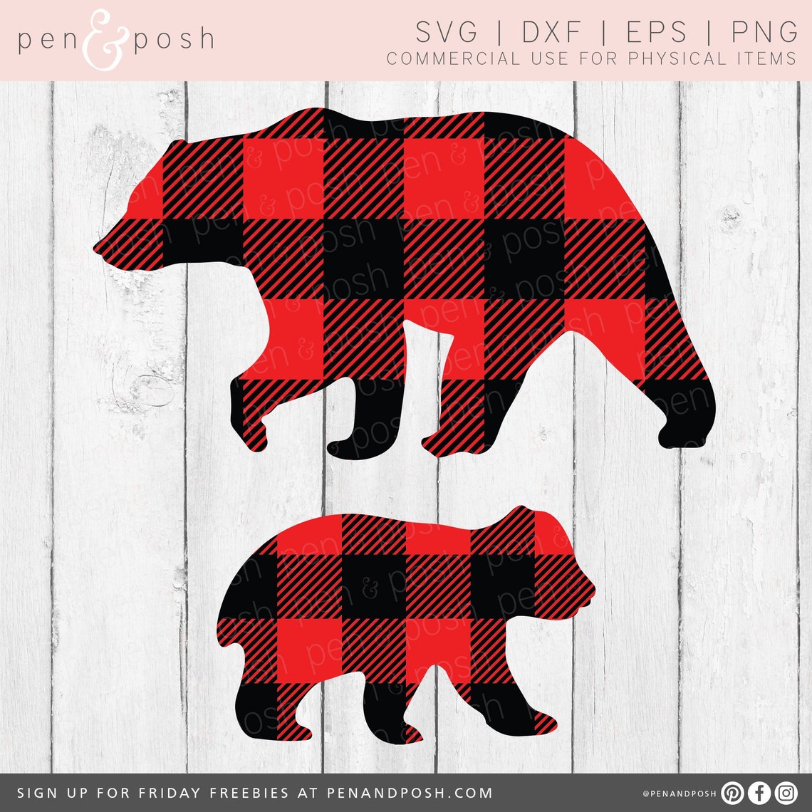 Bear SVG Buffalo Plaid SVG Mama Bear SVG Buffalo Plaid | Etsy