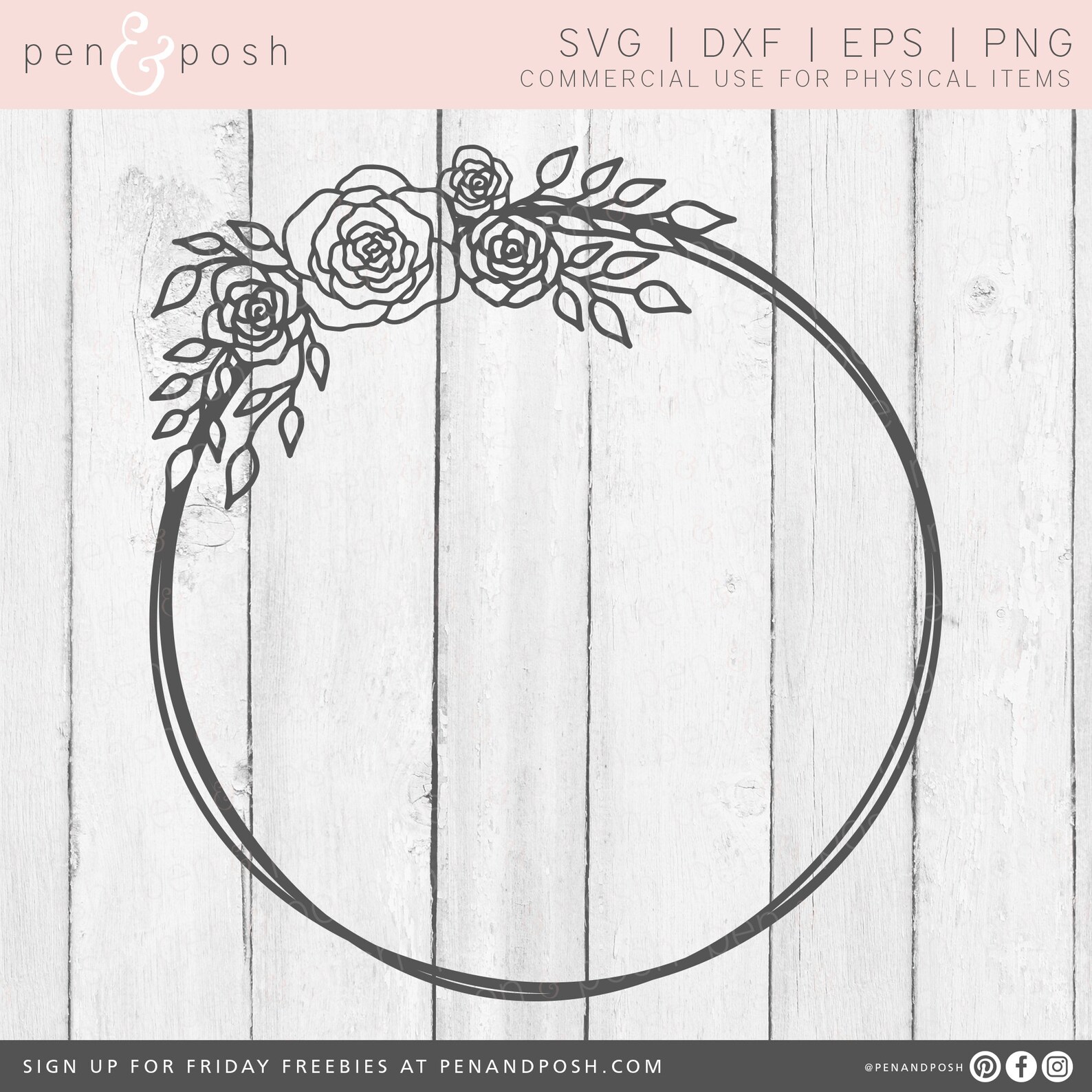 Wreath SVG - Flower Wreath SVG - Circle Frame SVG - Wreath Svg Files ...