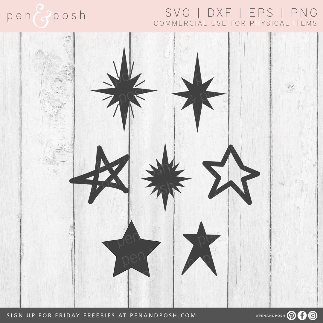 Star SVG Stars SVG Christmas Stars SVG Christmas Svg Bundle Star Cut ...