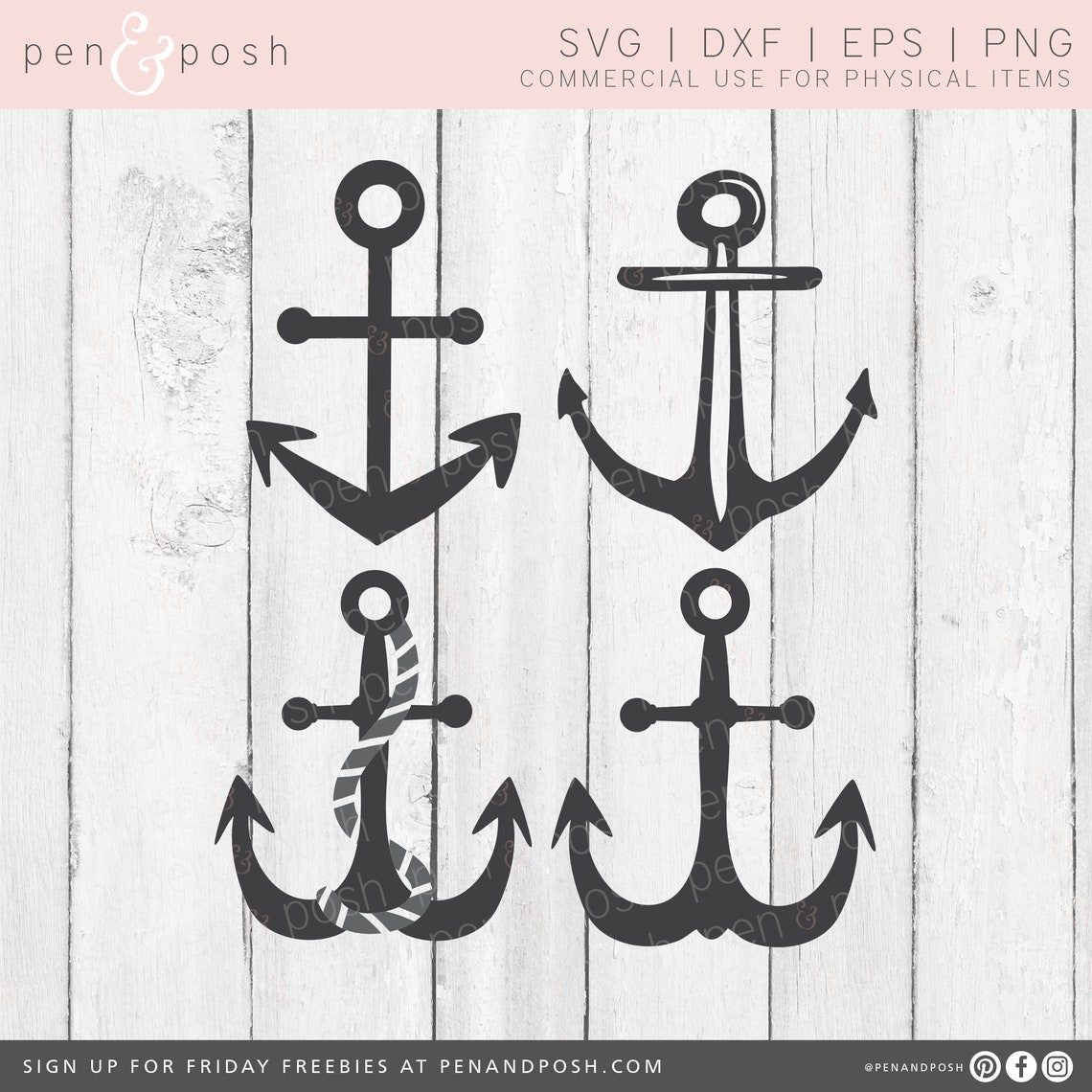 Anchor SVG - Anchor Clipart - Anchor SVG Bundle - Nautical SVG - Anchor ...