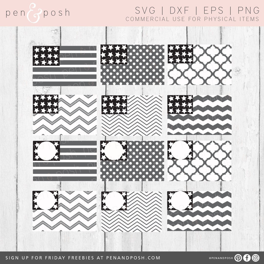 Flag Monogram SVG Flag SVG American Flag SVG 4th of July - Etsy