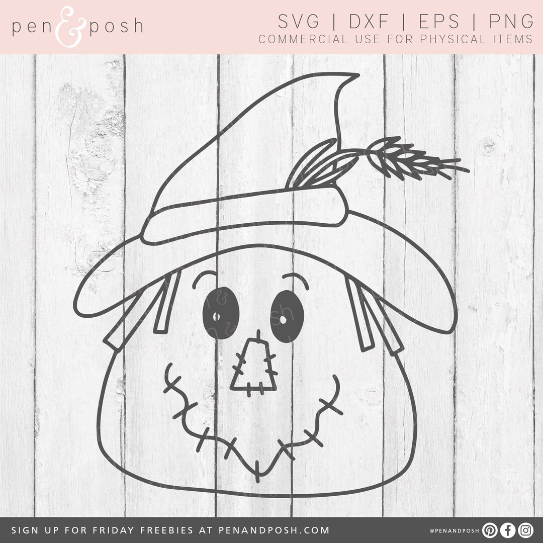 Scarecrow Scarecrow Face Svg Scarecrow Svg Scarecrow Decor Scarecrow ...