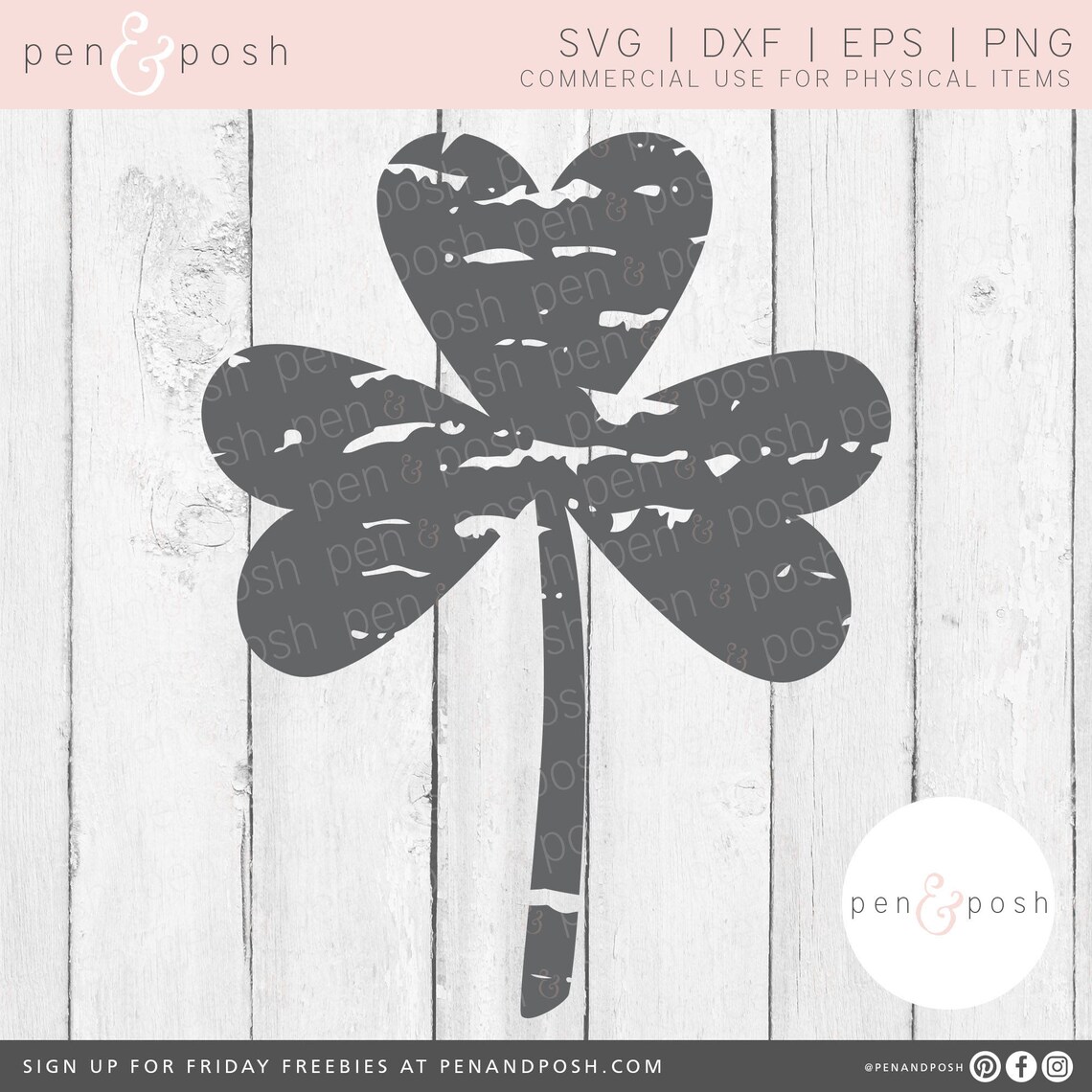 Shamrock SVG Clover SVG SVG Bundle Distressed Four Leaf - Etsy