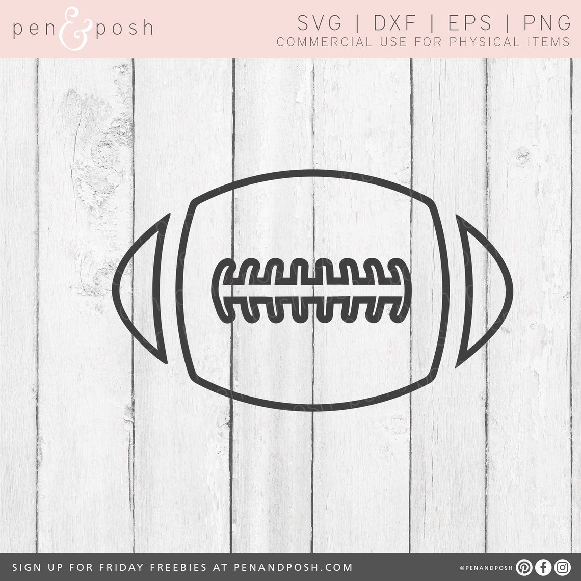 Football SVG Football Outline SVG Sports SVG Monogram | Etsy