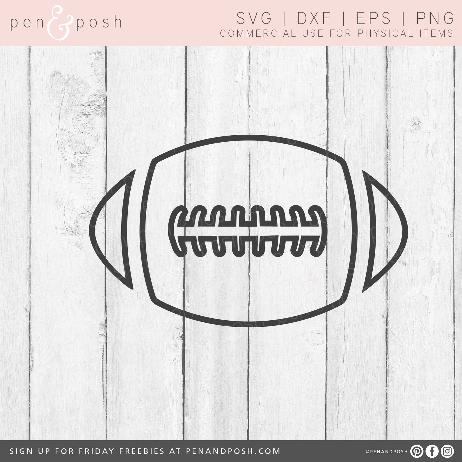 Football SVG - Football Outline SVG - Sports SVG - Monogram Svg ...