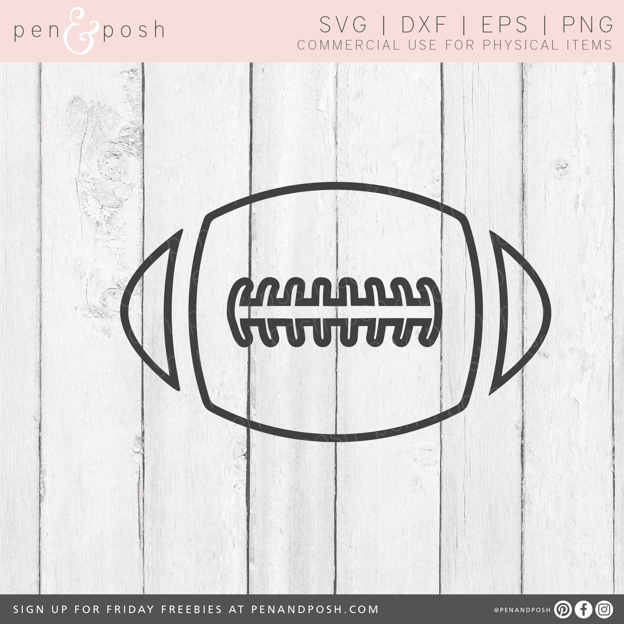 Football SVG Football Outline SVG Sports SVG Monogram - Etsy UK