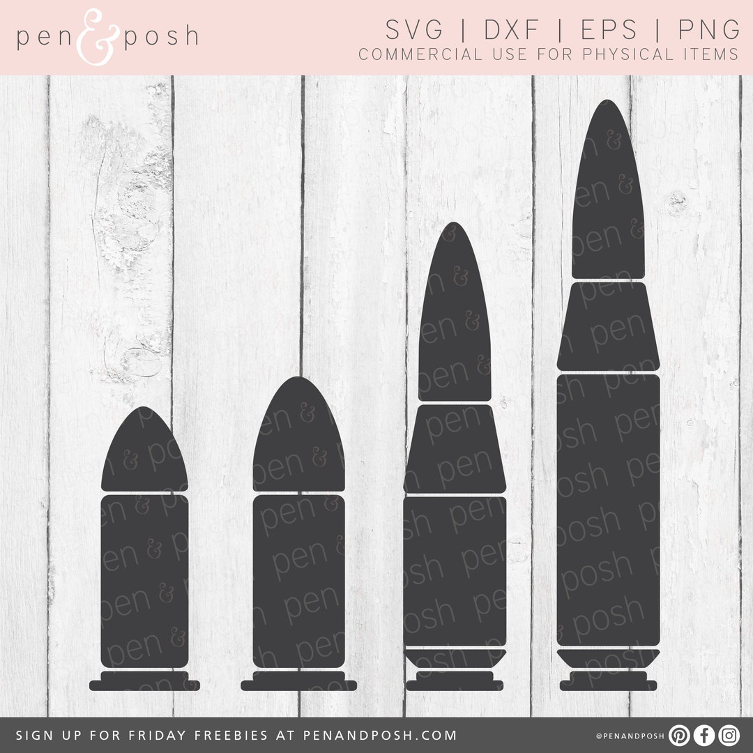 Bullet SVG Gun SVG Bullets SVG Bullet Svg Files Gun Svg Files Bullet ...