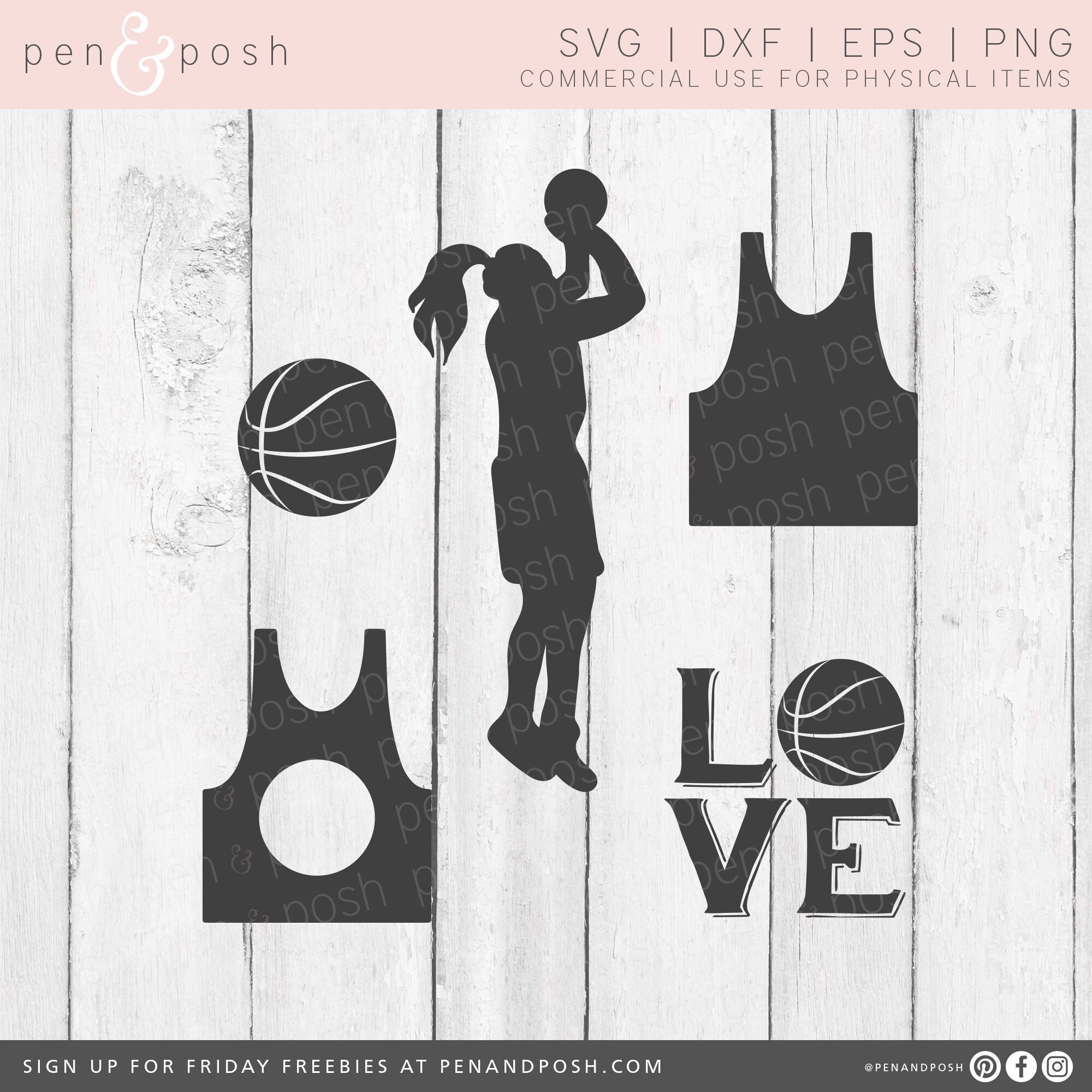 Girls Basketball SVG - Basketball SVG - Basketball Monogram Cut File ...