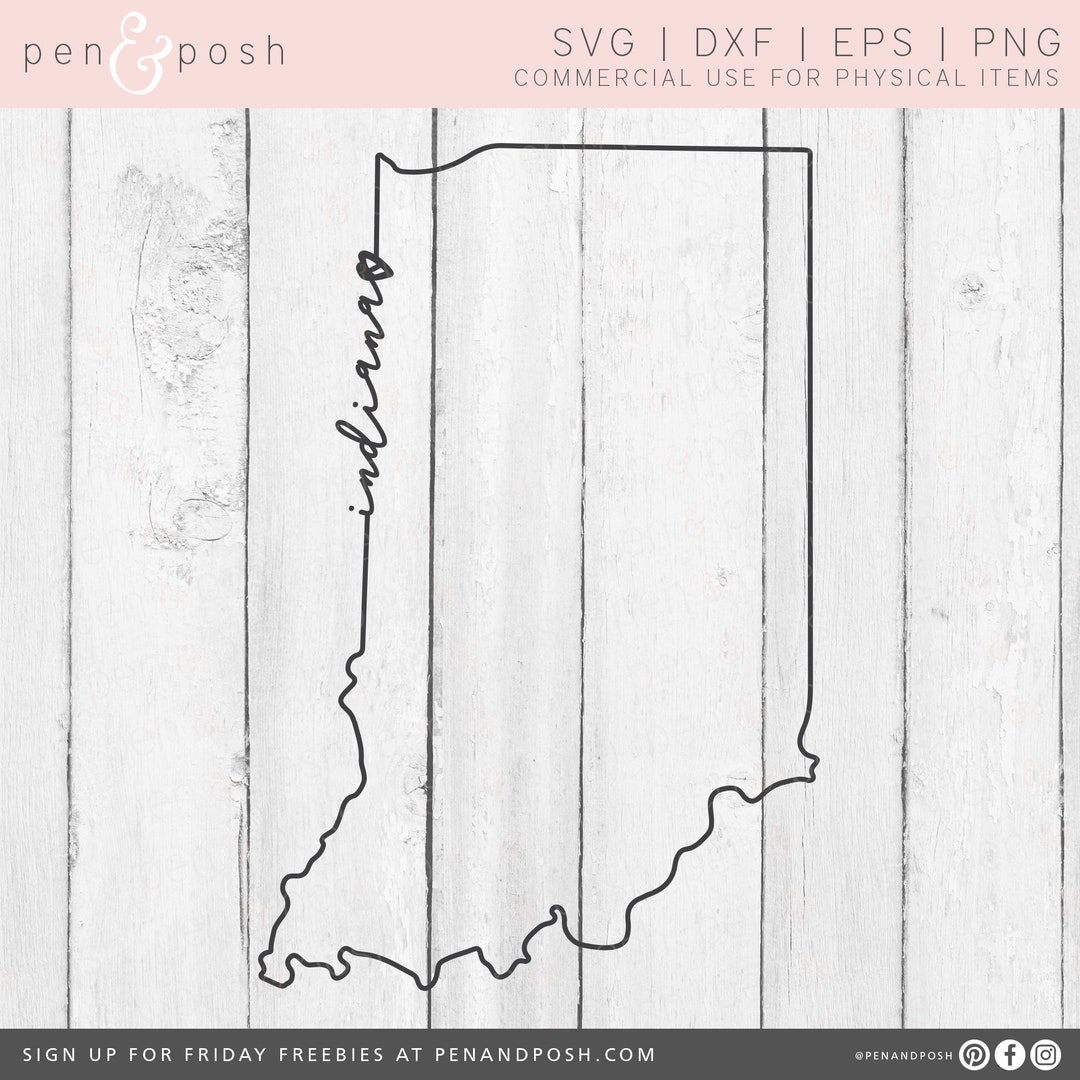 Indiana SVG indiana State SVG Indiana Heart SVG Indiana Love Svg ...