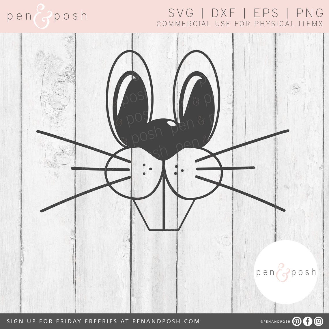 Bunny Face Bunny SVG Easter Bunny SVG rabbit Face SVG - Etsy