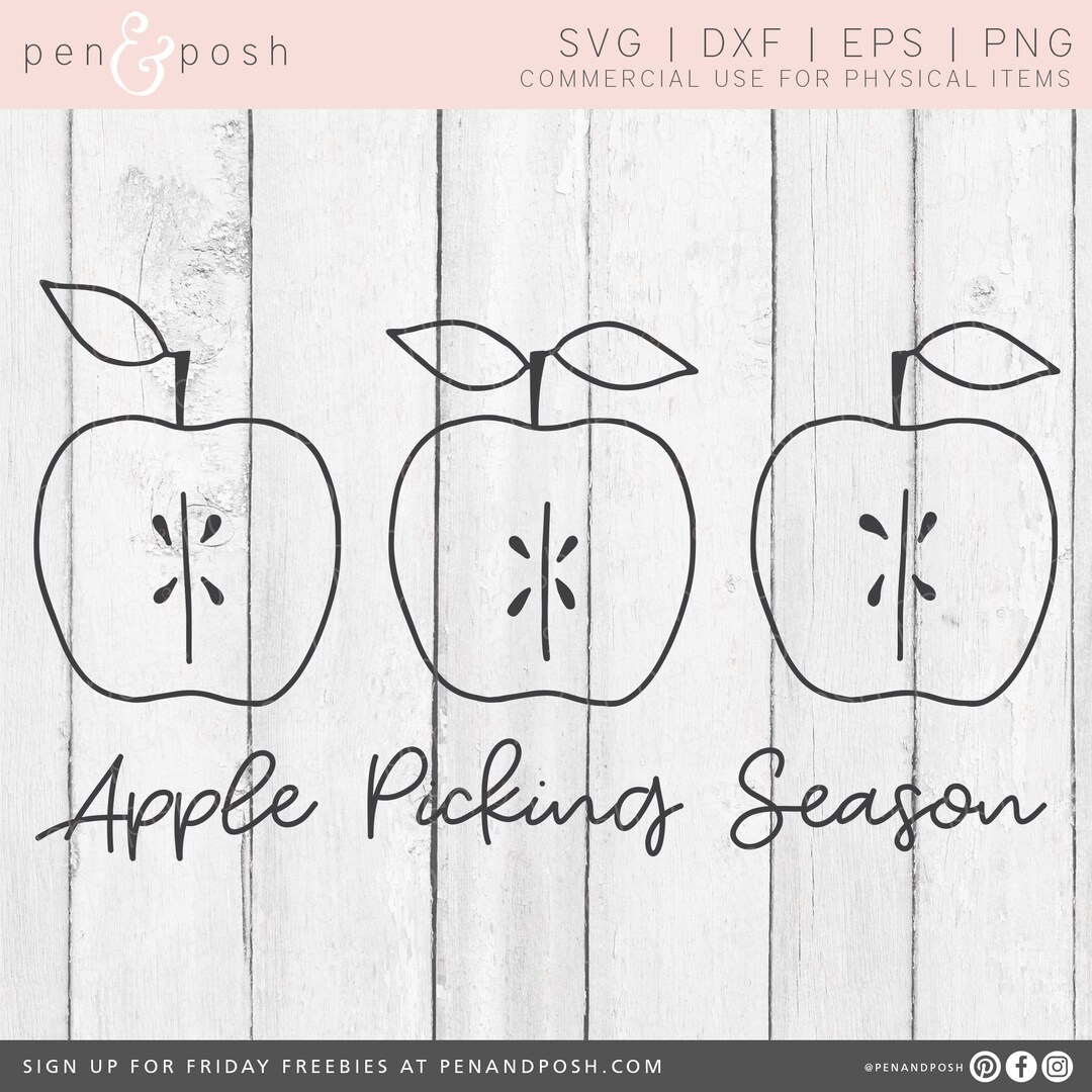 Apple Picking SVG - Fall Apple SVG - Apple Picking Cut File - Apple ...