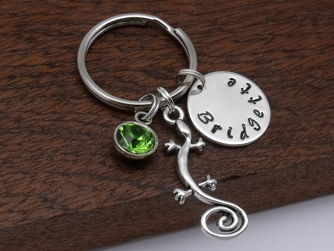 Lizard Name Keyring Gift, Lizard Keychain, Personalised Lizard Gift ...