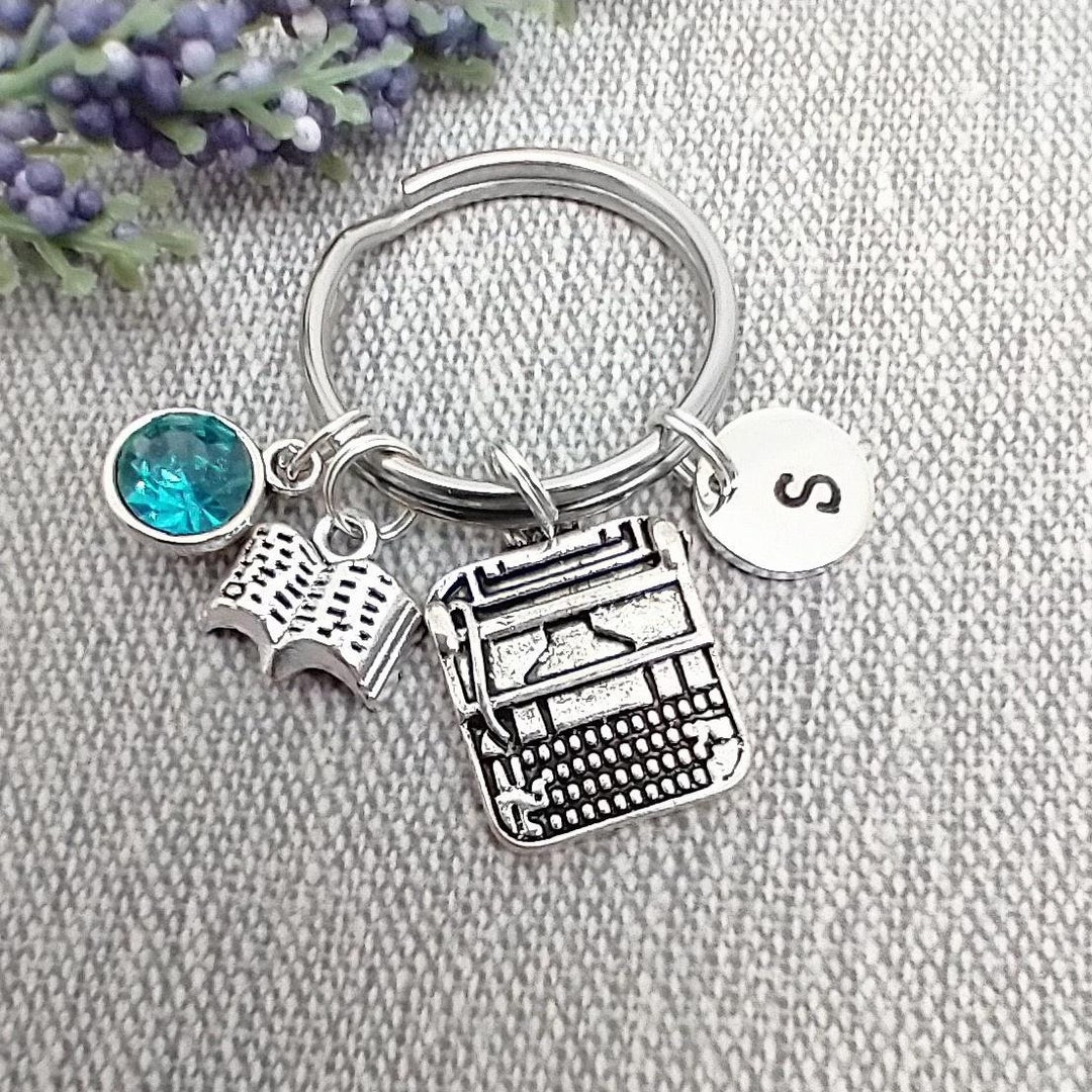 Typewriter Keyring, Writer's Keychain, Gift Idea for Typist, Secretary ...