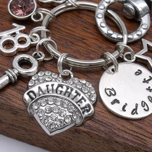 18th Birthday Keyring Gift for Daughter, Personalised 18th Name ...
