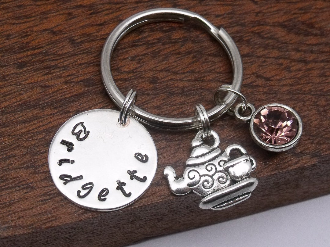 Teapot Name Keyring Gift, Teapot Keychain, Personalised Name Gift Tea ...