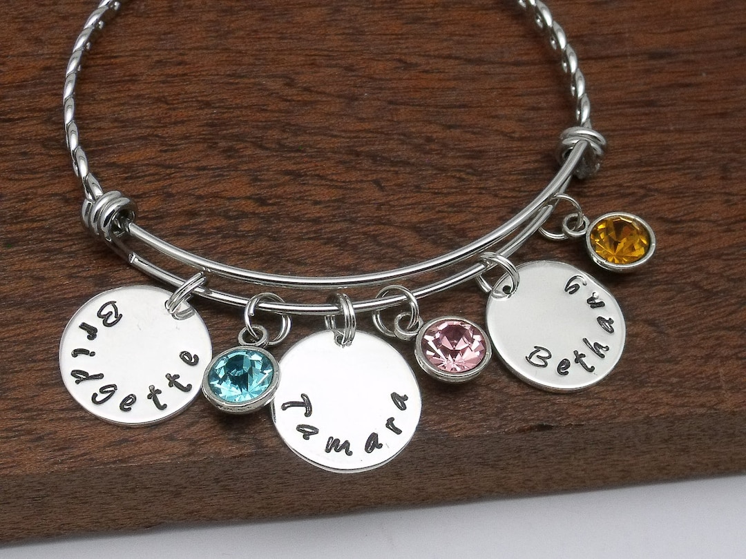 Personalised Family Name Bracelet Gift, Friendship Bracelet, Family ...