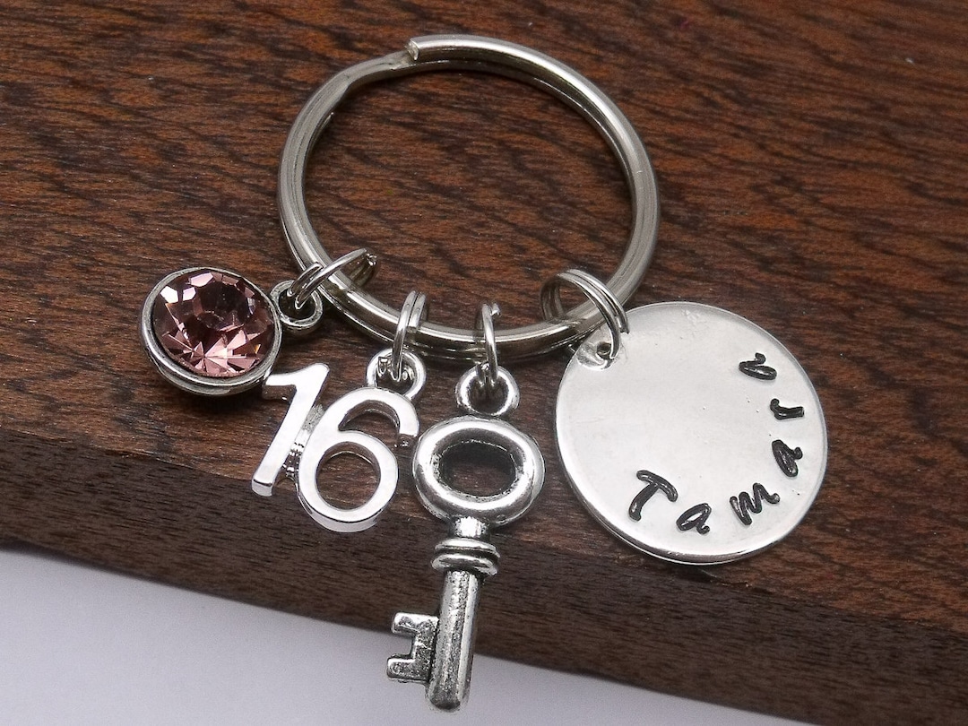 16th Birthday Name Keyring Gift, 16th Birthday Name Keychain, 16th Name ...
