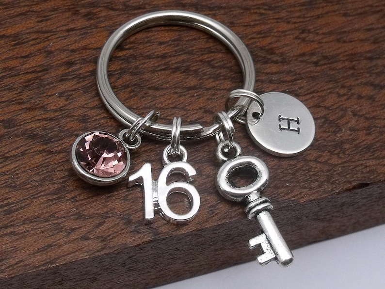 16th Birthday Keyring Gift, 16th Birthday Keychain, 16th Key Gift ...