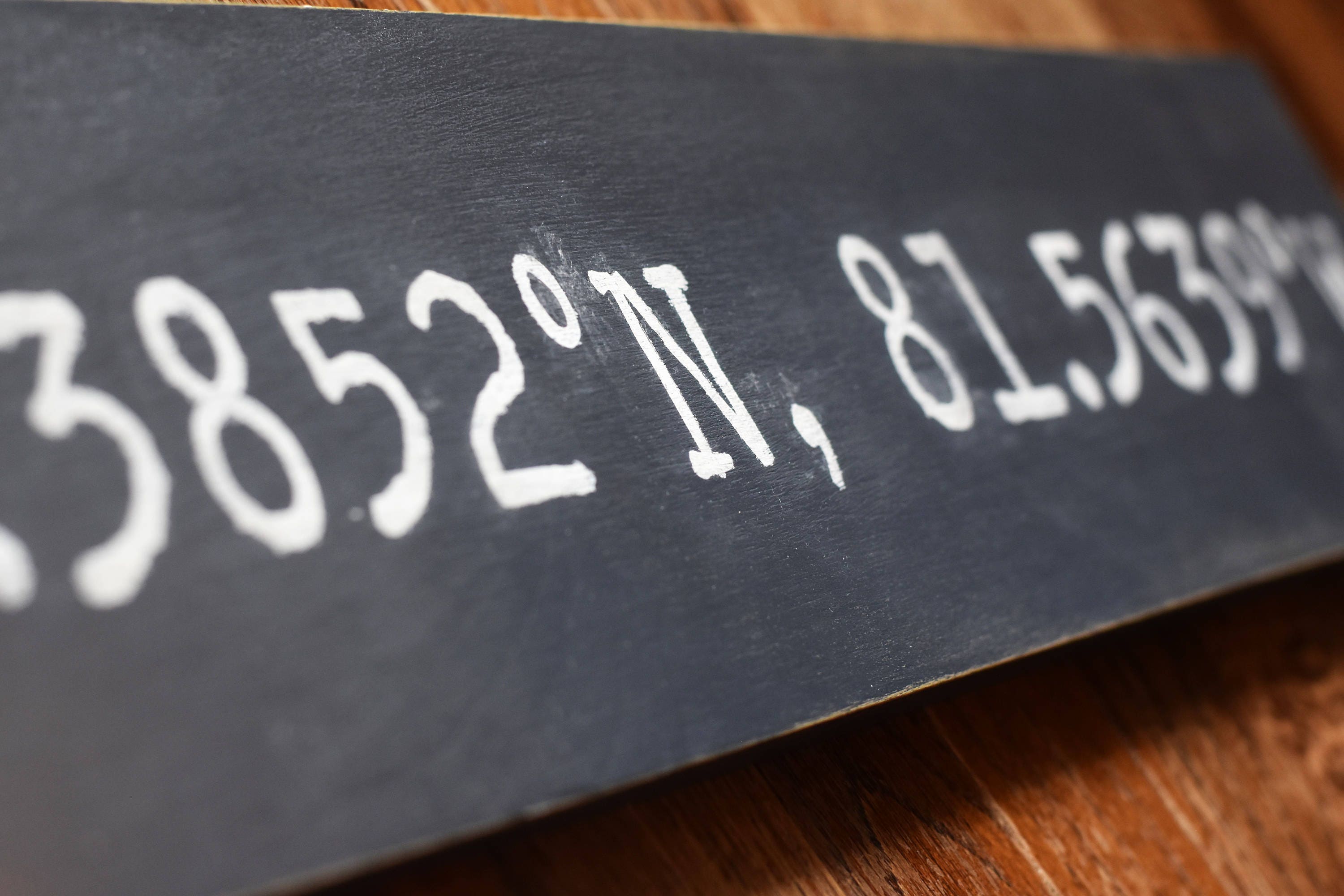 Coordinates Hand-painted Wood Sign / Custom / Personalized / Address ...