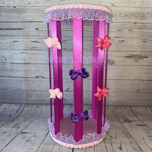 Spinning Bow Carousel.. Custom. Clip / Bow Holder / Storage **READ ...