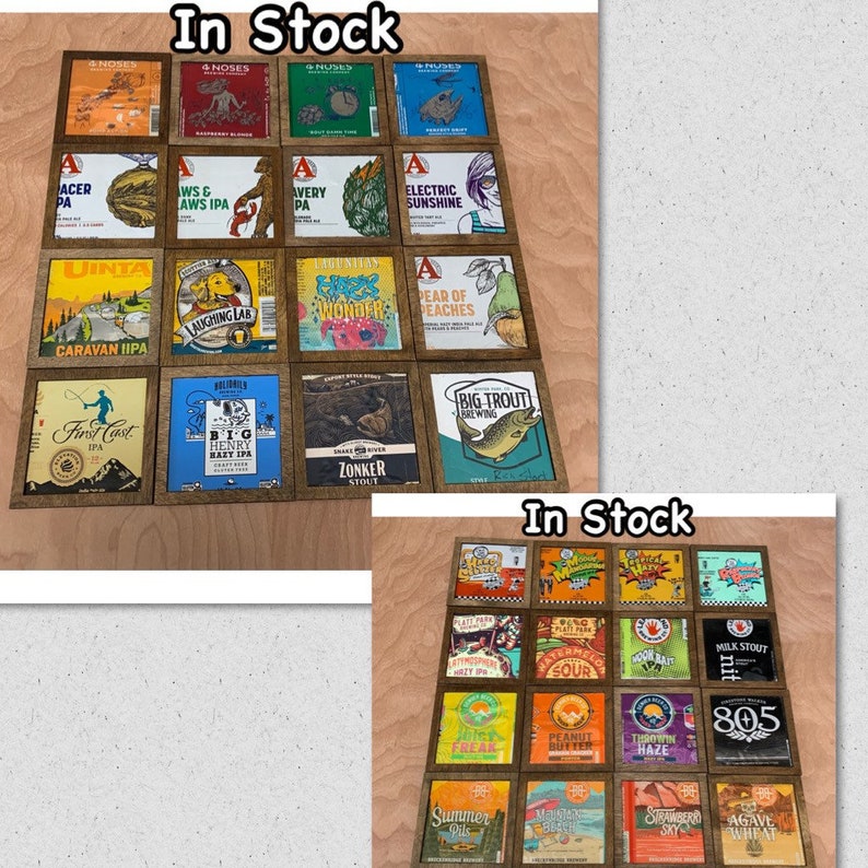 Beer Cans Turned Into Coasters With Wood Frame - Etsy