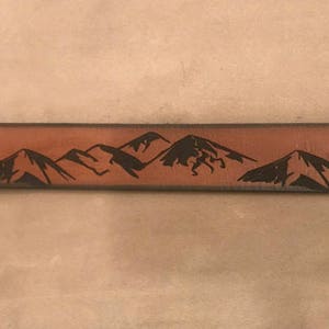 Leather Belt Mountain Themed Premium Quality - Etsy