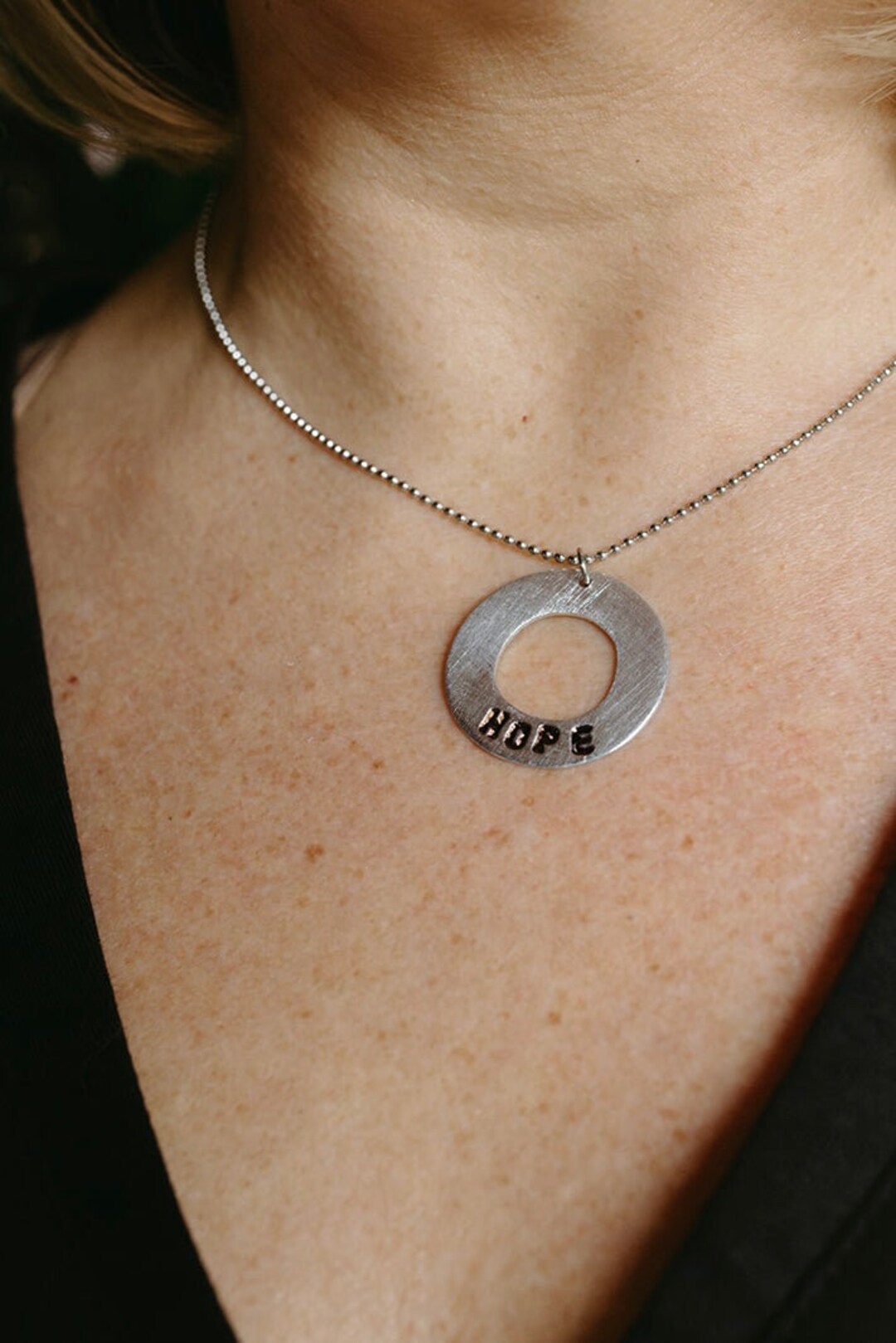 Circle of Hope Necklace a Reminder of Hope Joy or Love Recycled ...