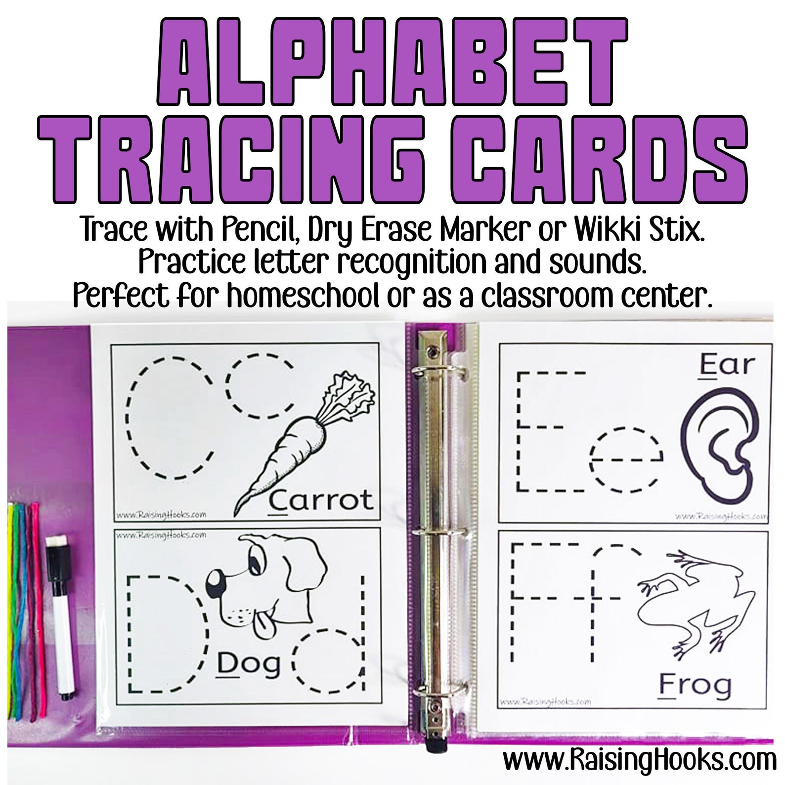 Alphabet Letter Worksheets, Preschool, Kindergarten, Homeschool, A to Z ...