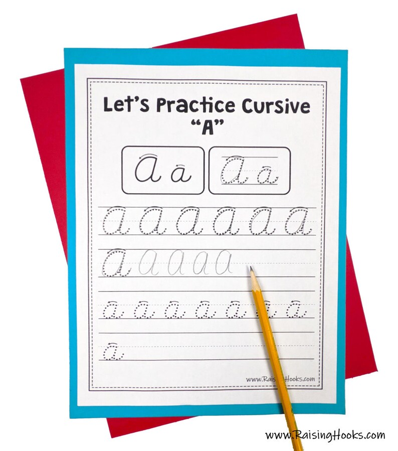 Cursive Writing Learning Worksheets, Homeschool, Tracing, Writing, A to ...