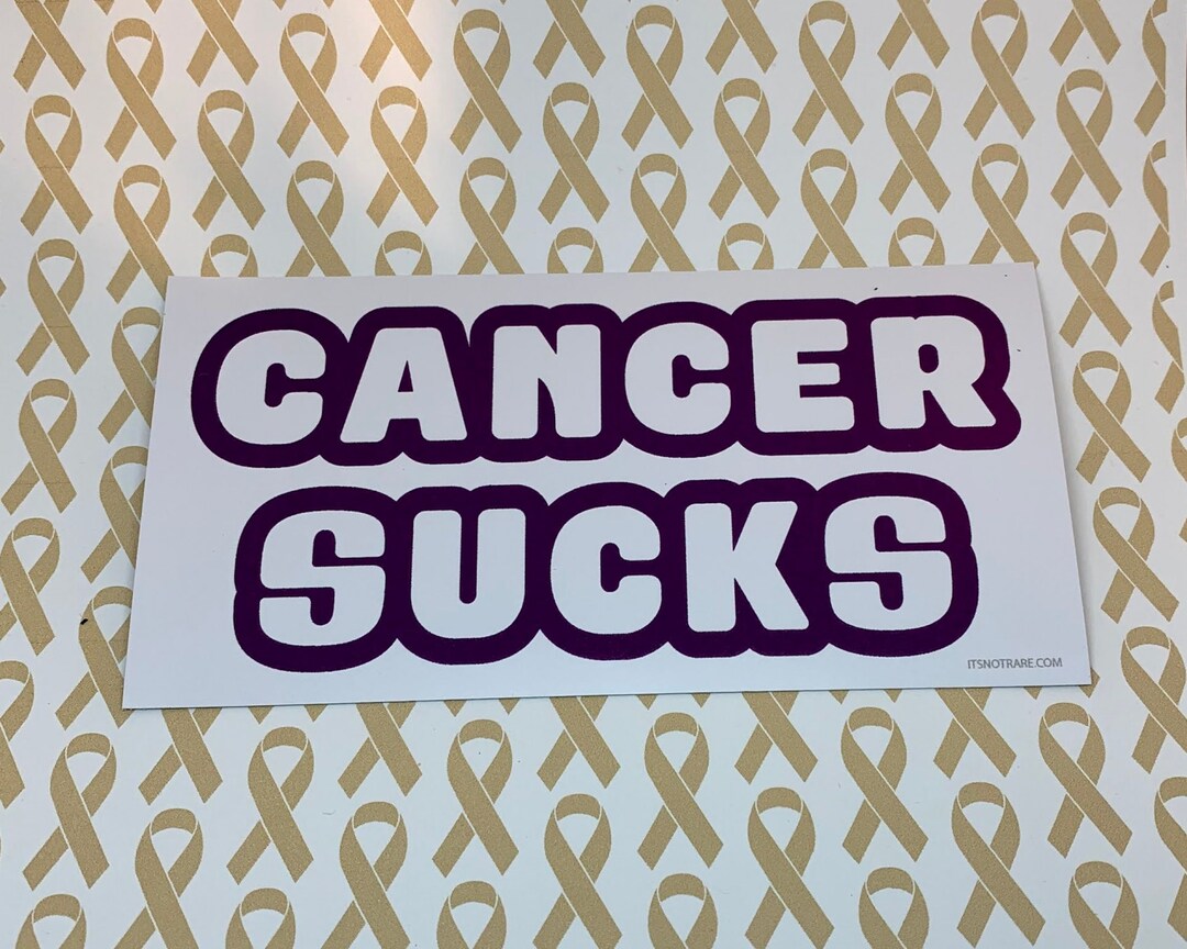Purple Cancer Sucks Sticker - Etsy