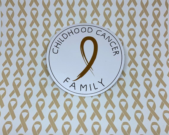 Childhood Cancer Family Sticker Orange Ribbon Bumper Stickers Paper ...