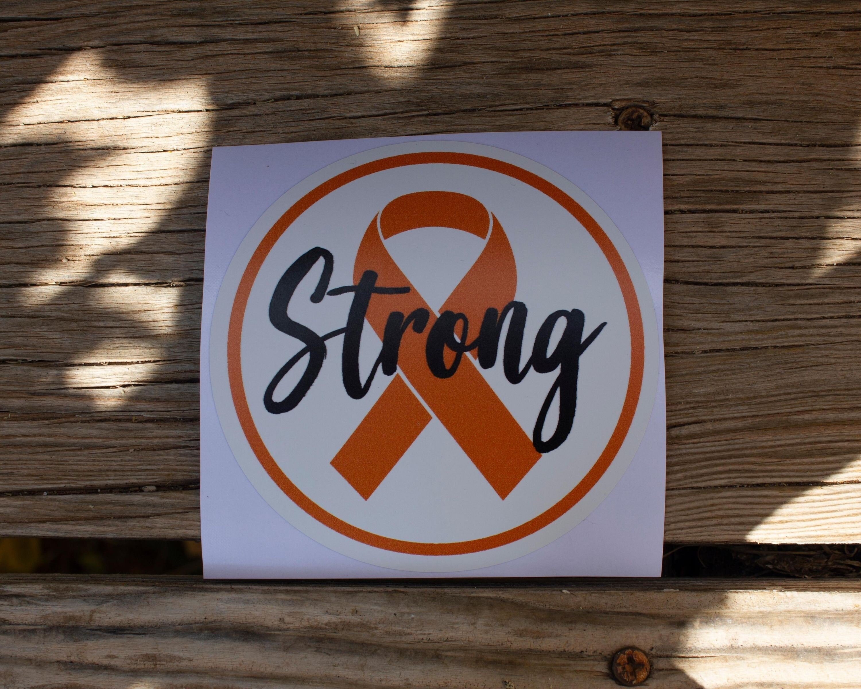 Childhood Cancer Family Sticker Orange Ribbon Bumper Stickers Paper ...