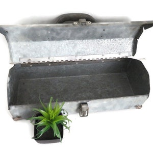 Vintage Metal Box Old Galvanized Metal Tool Box Industrial - Etsy
